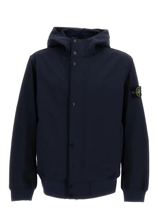 Stone Island Soft Shell Hooded Jacket - Multicolor