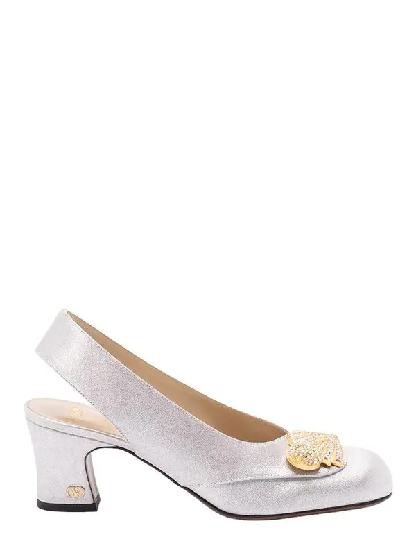 Valentino Garavani Slingback Pumps With Crystal Embellishment - Multicolor