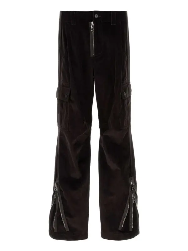 Dolce & Gabbana Dark Corduroy Cargo Pants - Brown