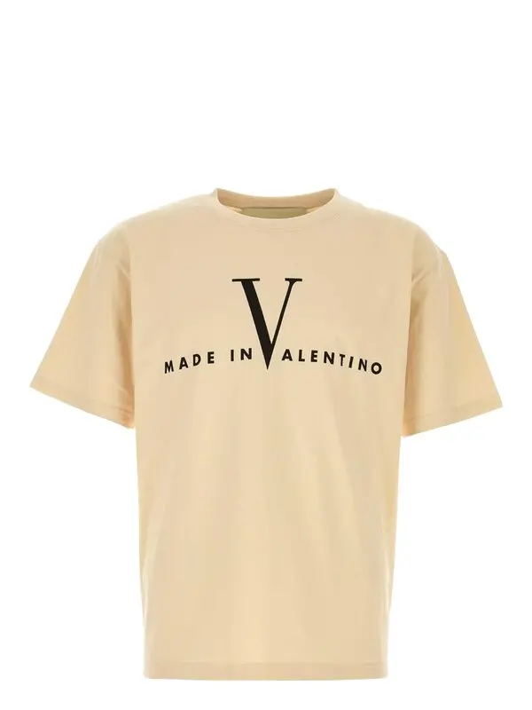 Valentino Garavani Beige Cotton T-shirt - Brown