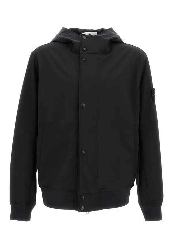 Stone Island Soft Shell Hooded Jacket - Multicolor