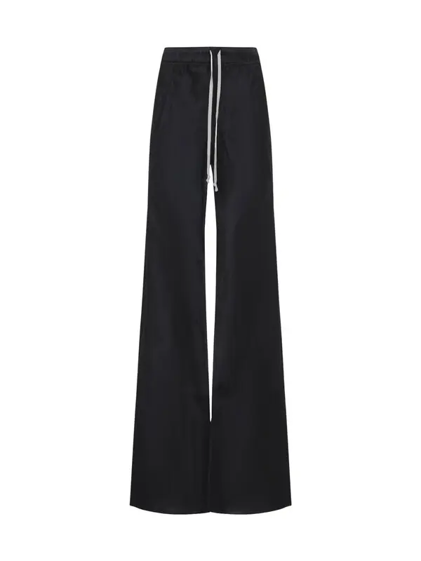 Rick Owens Cupro Drawstring Bias Pants - Black