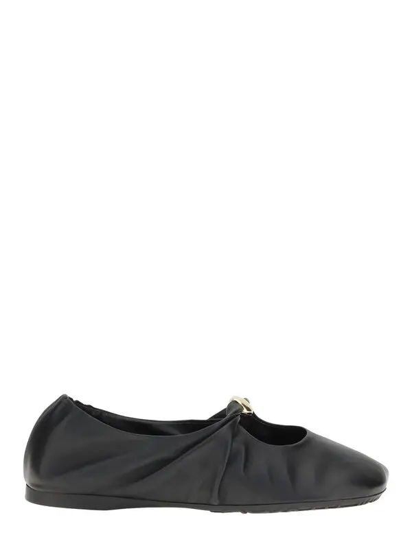 Loewe Pebble Ballerinas In Lambskin Napa Leather - Black