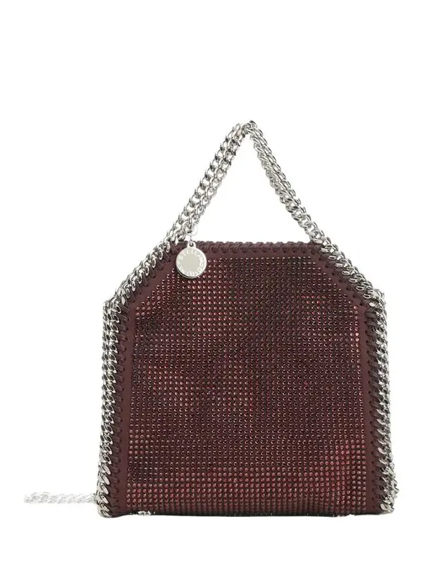 Stella McCartney Falabella Tiny Alter Suede Bag With Hotfix Crystals - Red