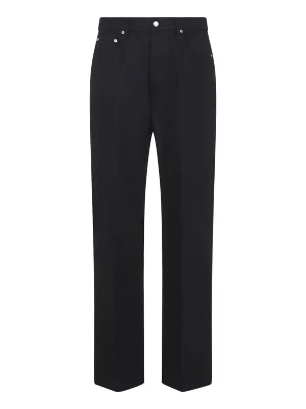 Rick Owens Geth Cotton Blend Jeans - Black