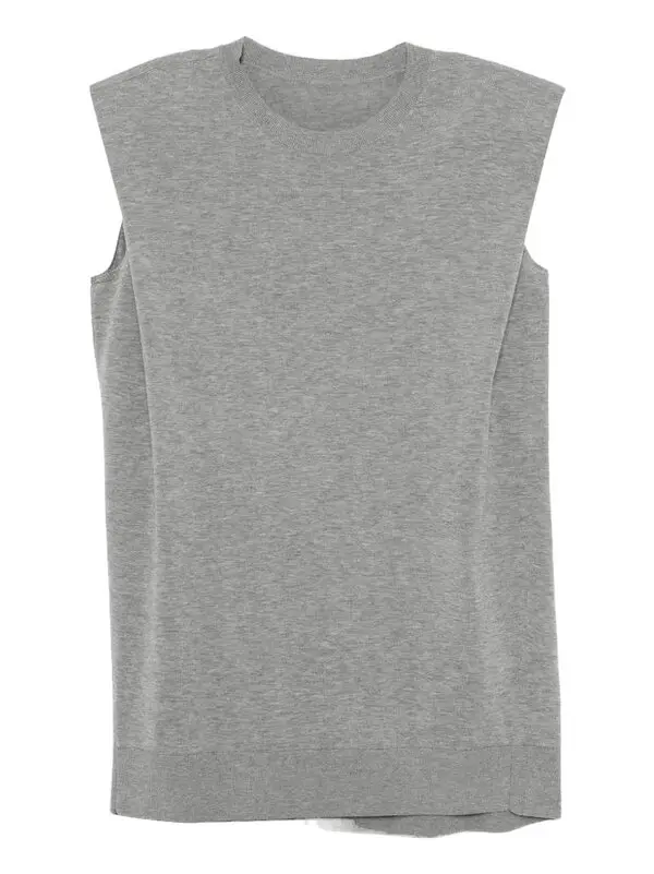 JNBY Loose-knit Cotton Vest - Grey