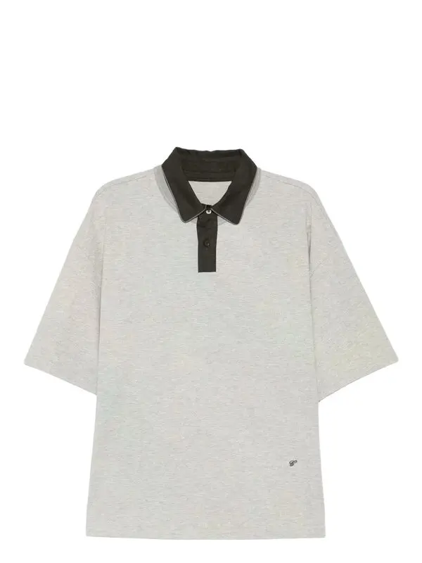 CROQUIS Double-collar Polo Shirt - Grey