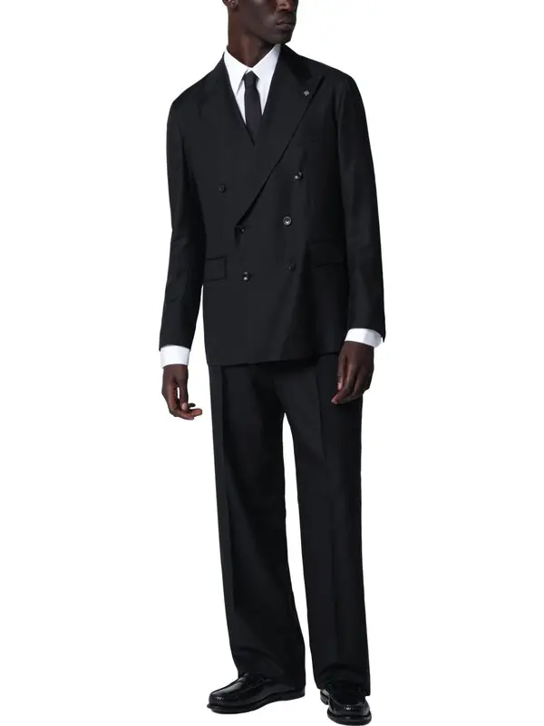 Tagliatore Double-breasted Wool Suit - Black