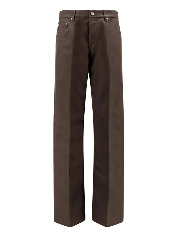 Rick Owens Wide Leg Trousers In Recycled Cotton Blend - Multicolor