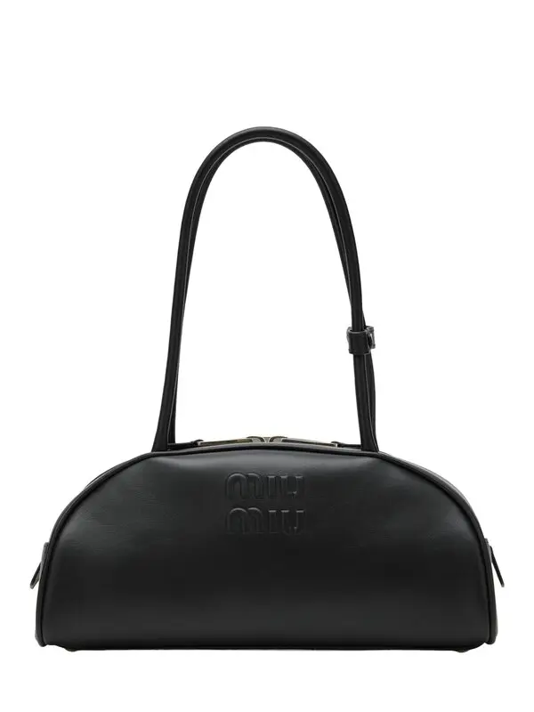 Miu Miu Medium Shoulder Bag In Leather - Black
