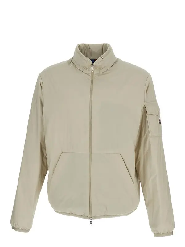 Moncler Padded Nylon Zip-up Jacket With Packaway Hood - Multicolor