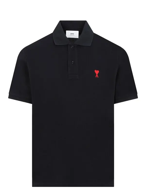 AMI Paris Polo Shirt - Black