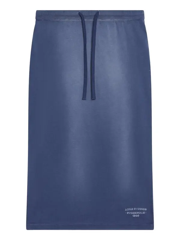 Acne Studios Cotton Skirt With Gradient Effect - Blue