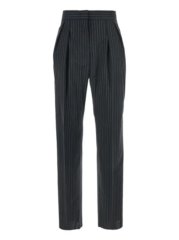 Max Mara Wool Striped Pants - Multicolor