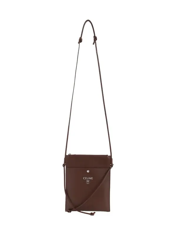 Celine Lamb Leather Sharp Pouch - Brown