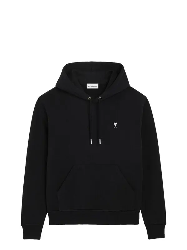 AMI Paris De Coeur Embroidered Cotton Hoodie - Multicolor