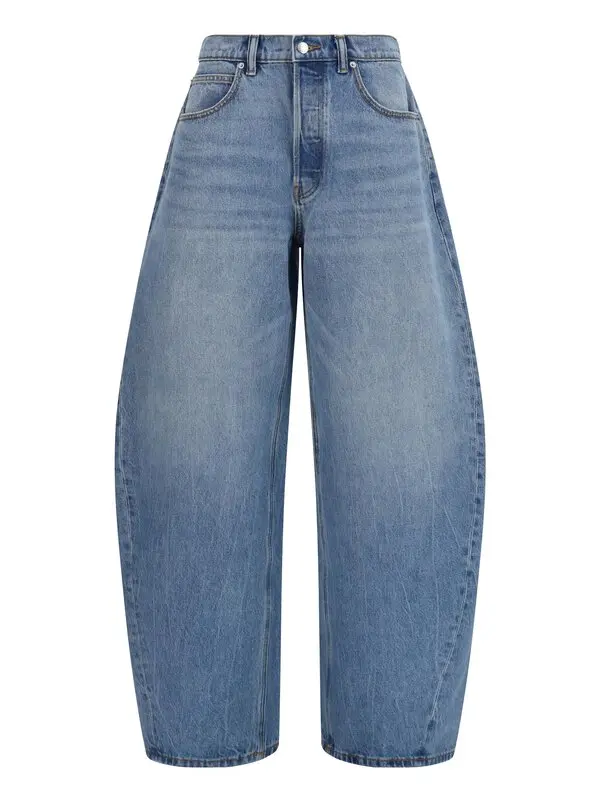 Alexander Wang Crystal Embellished Balloon Jeans - Blue