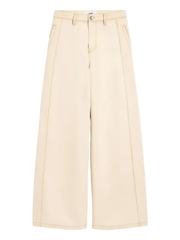 AMI Paris Wide Leg Jeans - Multicolor