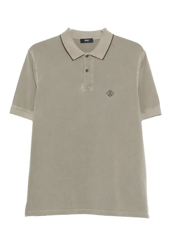 Herno Logo Cotton Polo Shirt - Multicolor