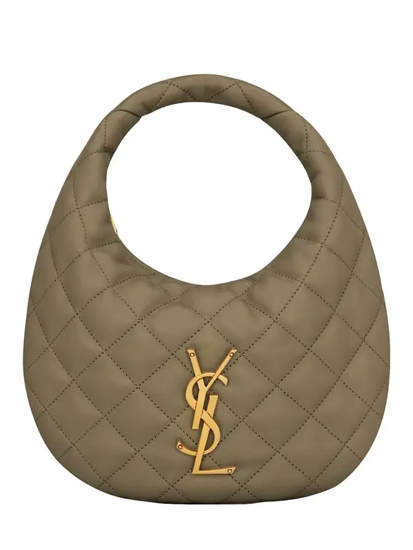 Saint Laurent Quilted Leather Handbag With Cassandre Logo - Multicolor