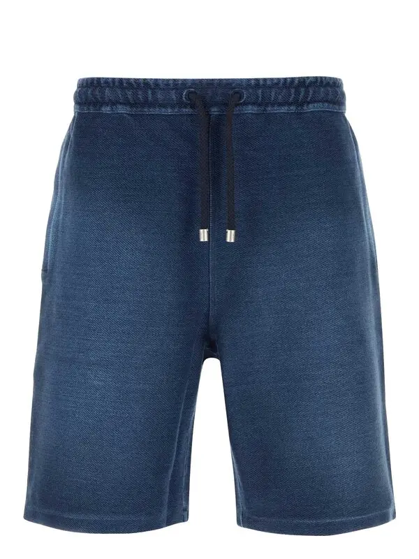 Loewe Denim Stretch Cotton Bermuda Shorts - Blue