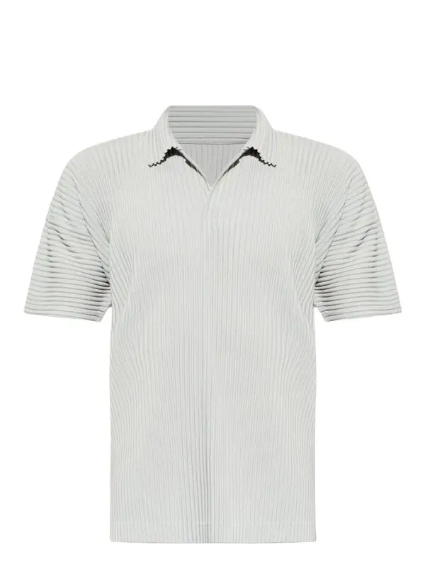 Issey Miyake Pleated Polo Shirt - Multicolor