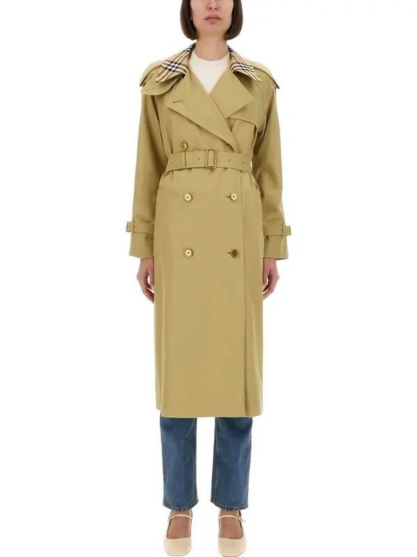 Burberry Long Castleford Trench Coat - Cream