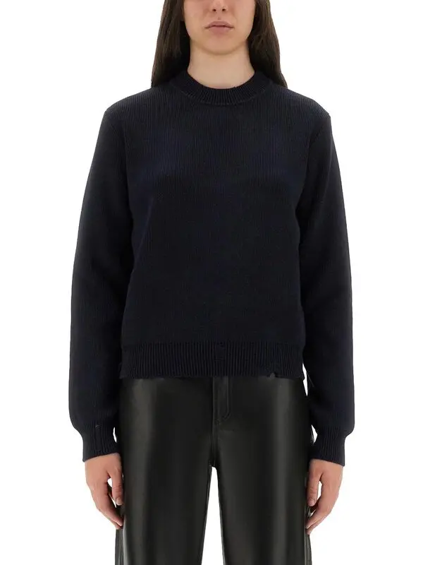GOLDEN GOOSE Cotton Jersey" Knit Top - Blue