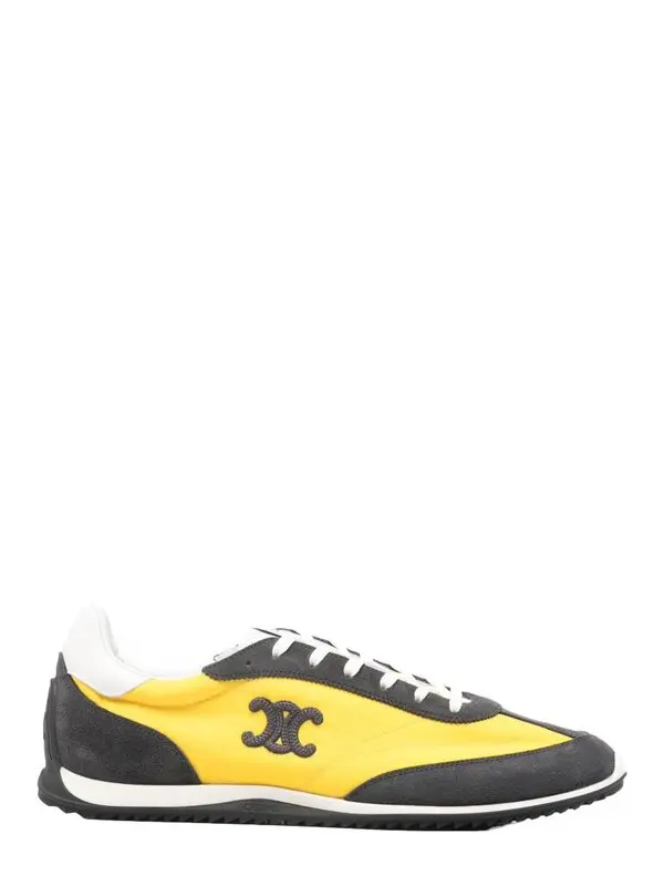 Celine Racer Leather And Nylon Sneakers - Multicolor