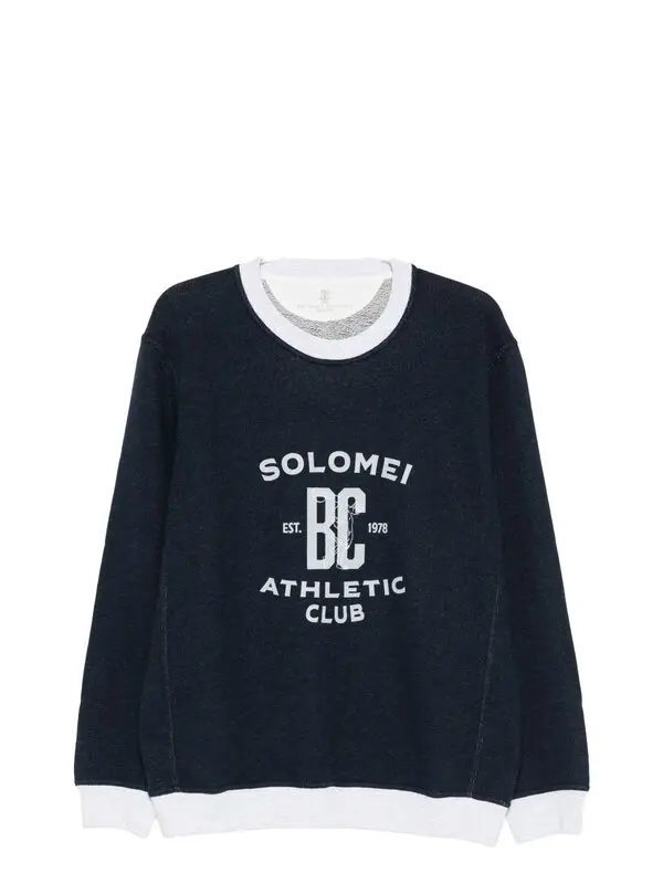 Brunello Cucinelli Cotton Logo Sweatshirt - Multicolor