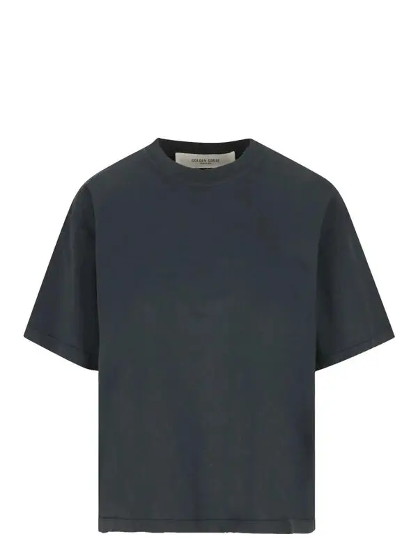 GOLDEN GOOSE Boxy T-shirt With Logo Patch - Multicolor