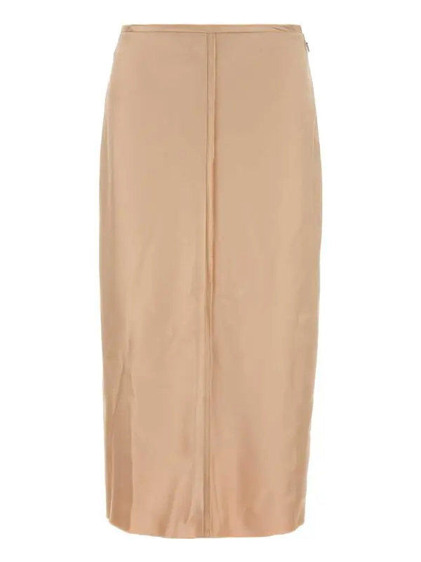 AMI Paris Skin Stretch Satin Skirt - Pink