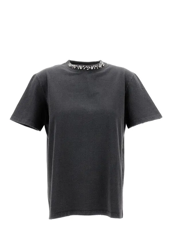 GOLDEN GOOSE Embellished Short Sleeve T-shirt - Multicolor