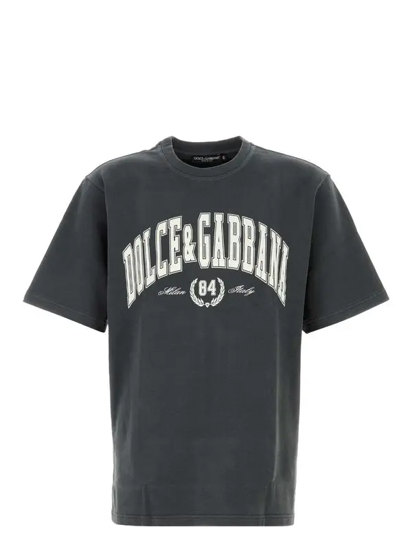 Dolce & Gabbana Charcoal Cotton T-shirt - Gray