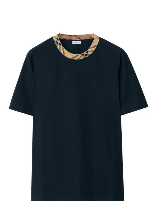 Burberry Check Motif Cotton T-shirt - Multicolor