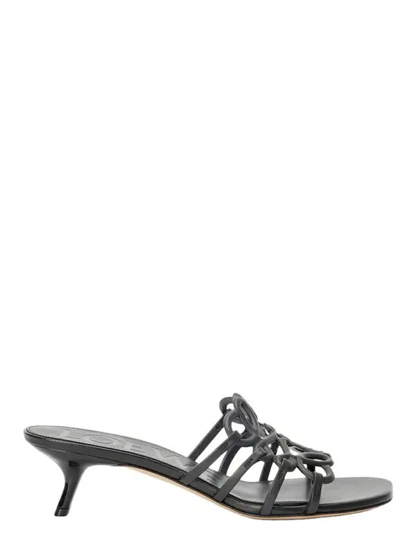 Loewe X Paula's Ibiza Petal Anagram Slides - Black