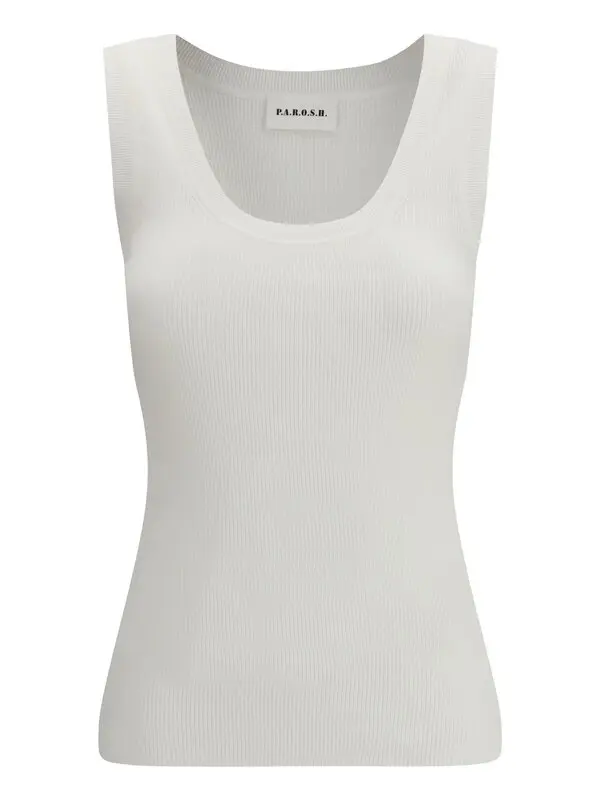 P.a.r.o.s.h Ribbed Knit Tank Top - Multicolor