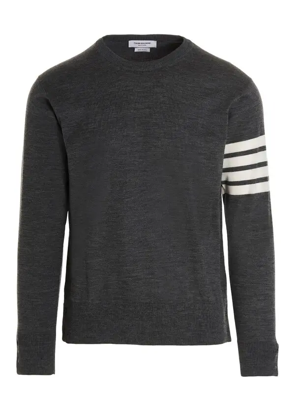 Thom Browne 4-bar Merino Wool Sweater - Gray