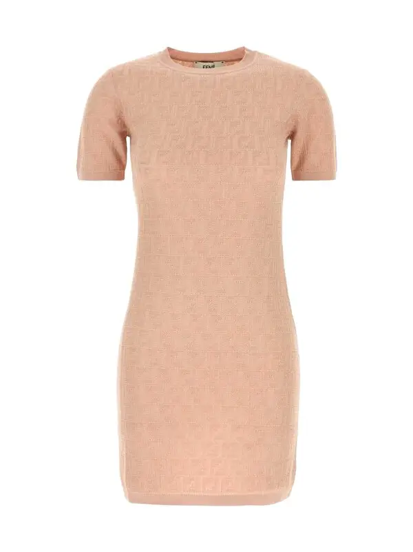 Fendi Cotton Blend Dress - Pink
