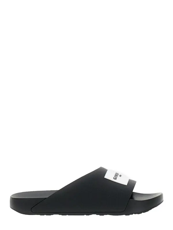 Givenchy Label Slide Flat Sandals - Multicolor