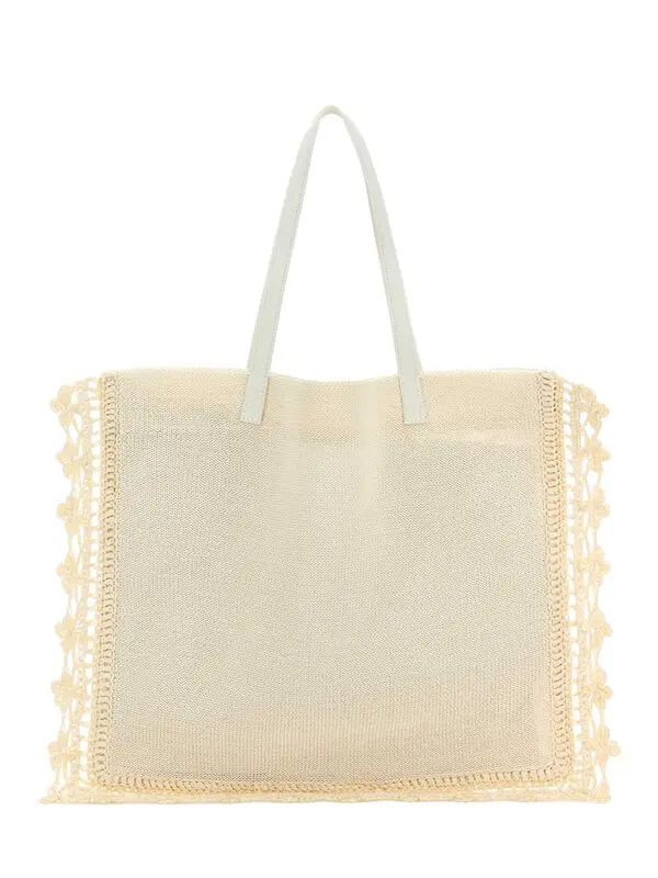 JW Anderson Crochet Shopping Bag - White