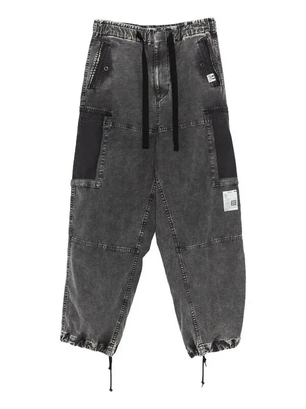Mihara Yasuhiro Grey Cotton Loose Fit Cargo Trousers - Gray