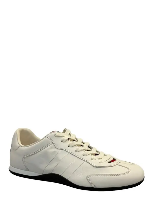 Gucci Leather Sneakers With White Striped Detail - Multicolor