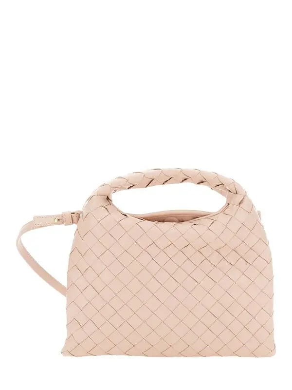 Bottega Veneta Leather Crossbody Bag With Intrecciato Motif - Multicolor