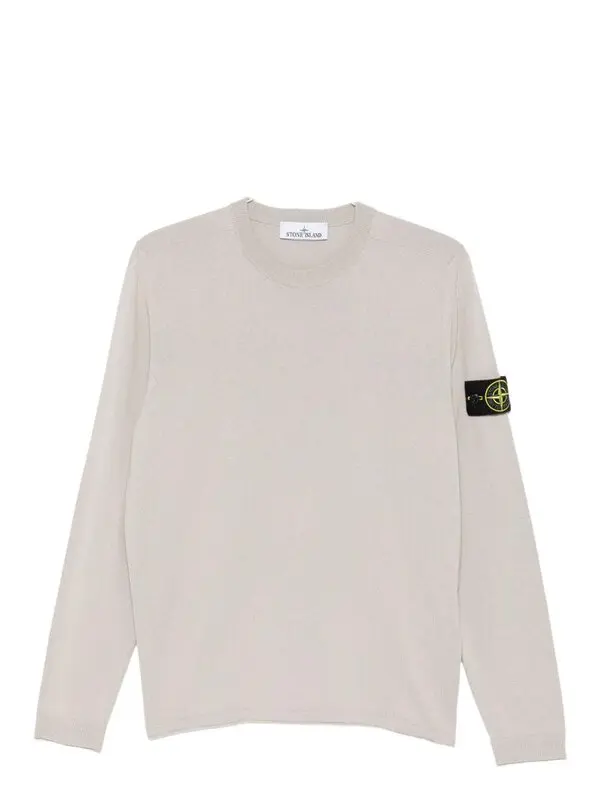 Stone Island Cotton Crewneck Sweater With Logo Patch - Multicolor