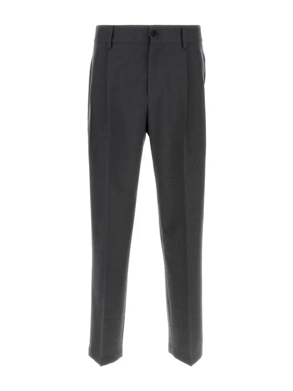 Dolce & Gabbana Wool Blend Trousers - Gray