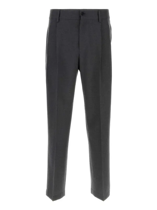 Dolce & Gabbana Wool Blend Trousers - Gray