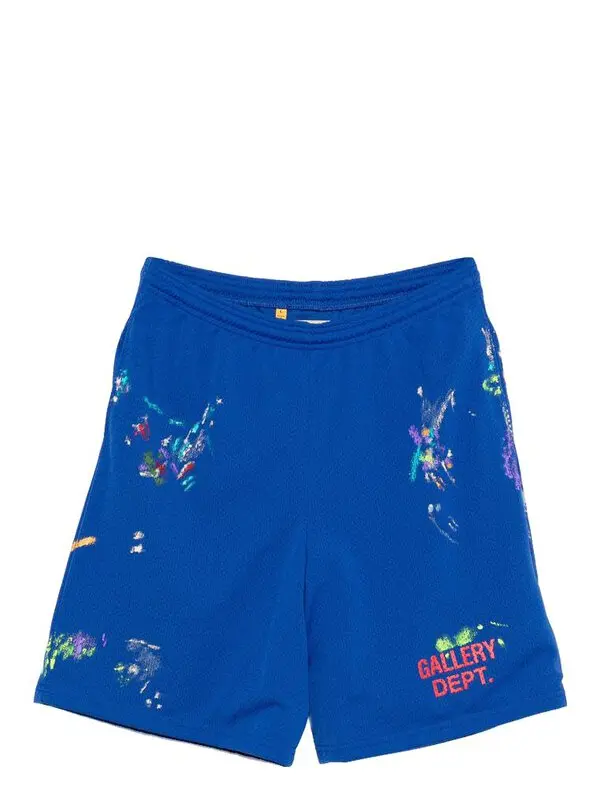 GALLERY DEPT. Royal Paint Splatter Track Shorts - Blue
