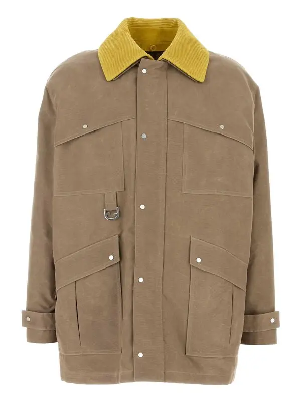 Fendi Cappuccino Canvas Coat - Brown