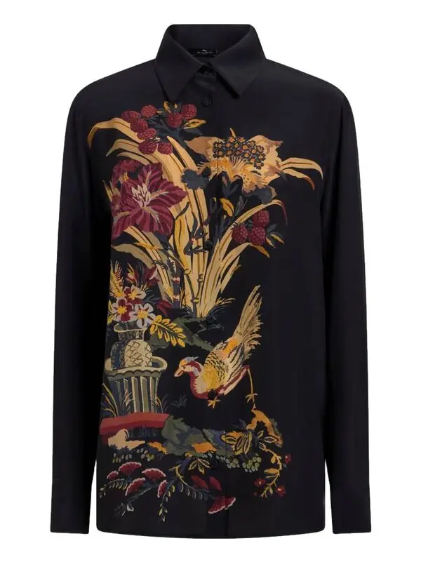 Etro Printed Silk Shirt - Multicolor